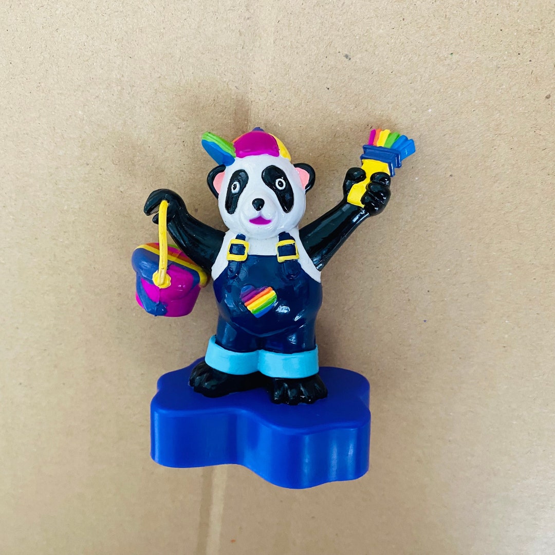 Vintage Lisa Frank Painter Panda Figure Rubber Stamp - Etsy