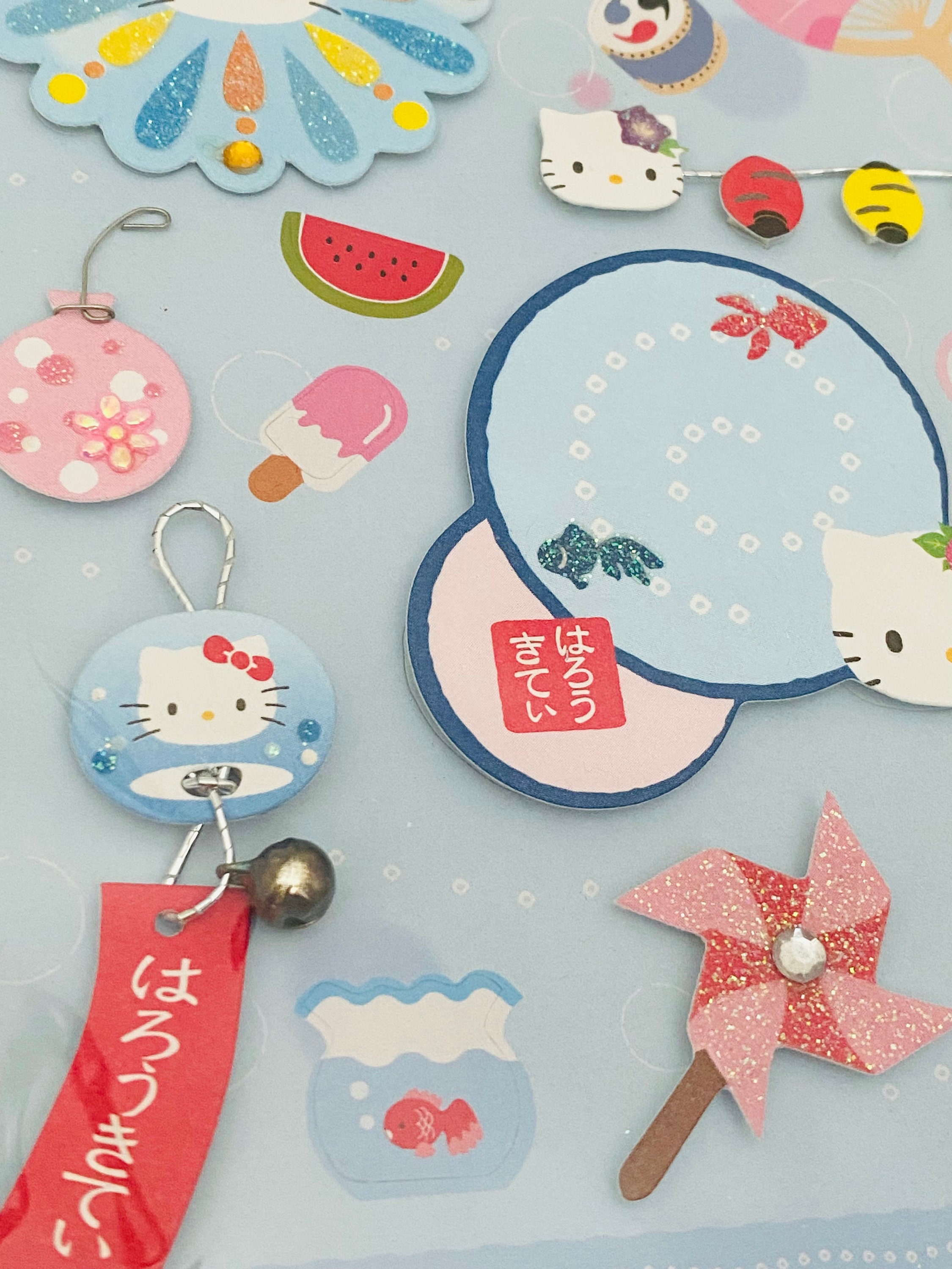 Sanrio Hello Kitty 3D Decoration Stickers School Zoo Summer - Etsy