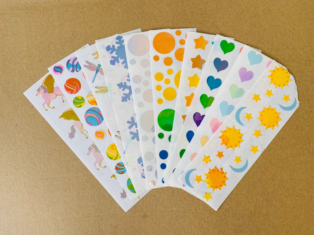 Vintage Mrs. Grossmans Opalescent Sticker Strips Lot - Etsy