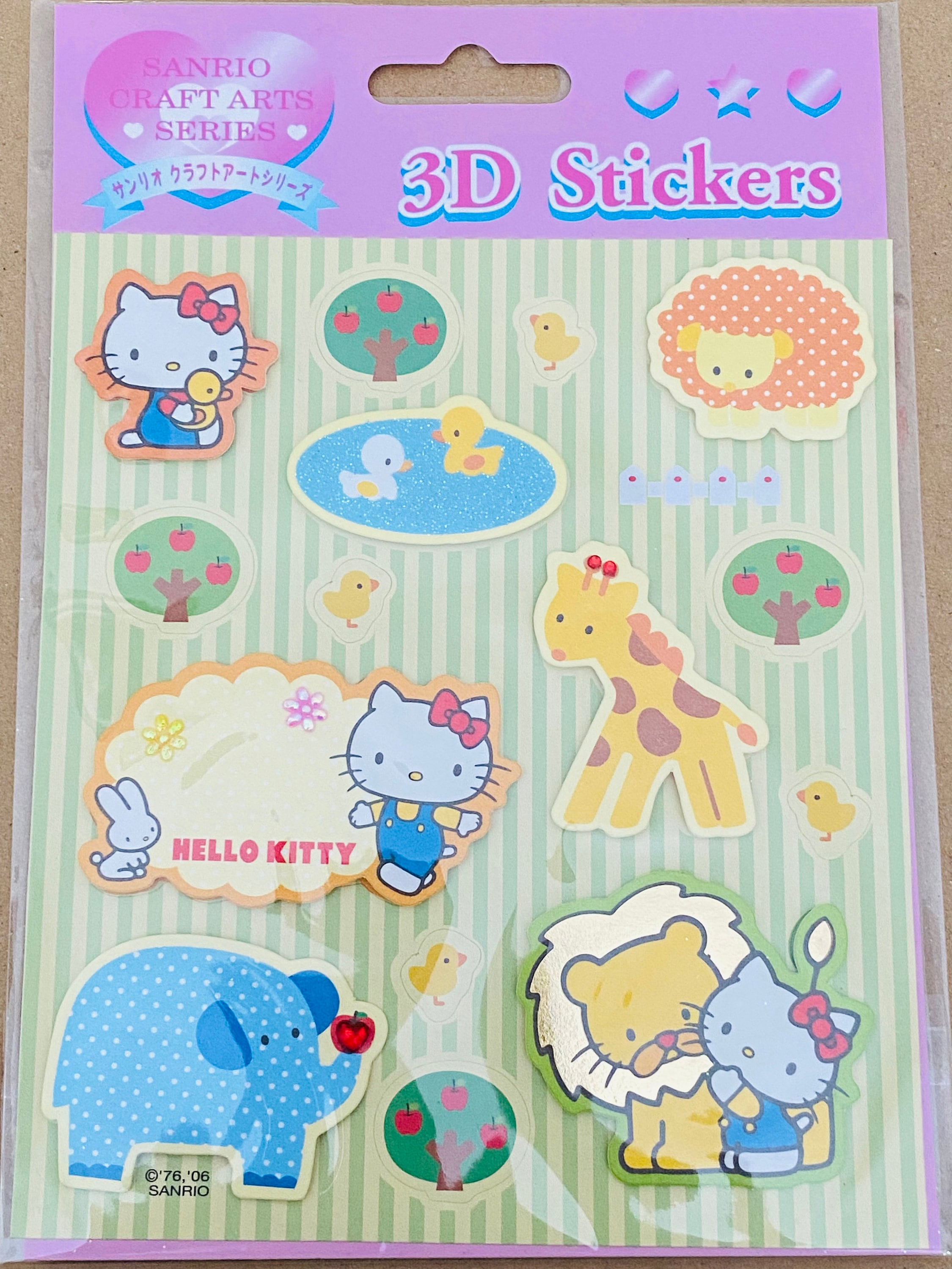 Sanrio Hello Kitty 3D Decoration Stickers School Zoo Summer - Etsy