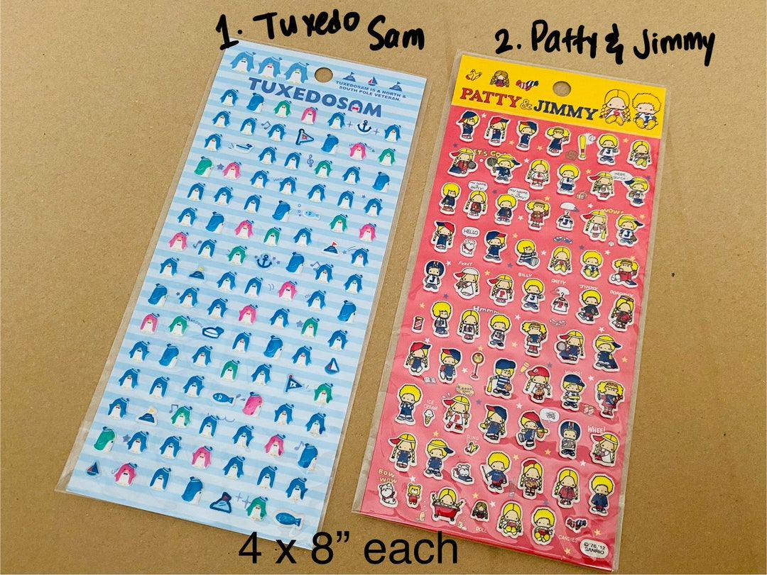 Sanrio Tuxedo Sam Patty and Jimmy Mini Puffy Stickers Cute Kawaii ...