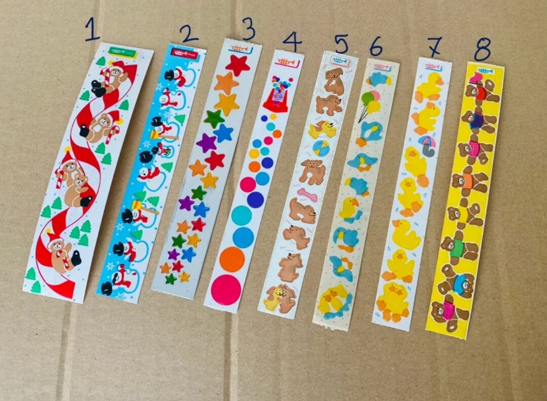 Vintage Cardesign Toots Foil Star Sticker Strip - Etsy