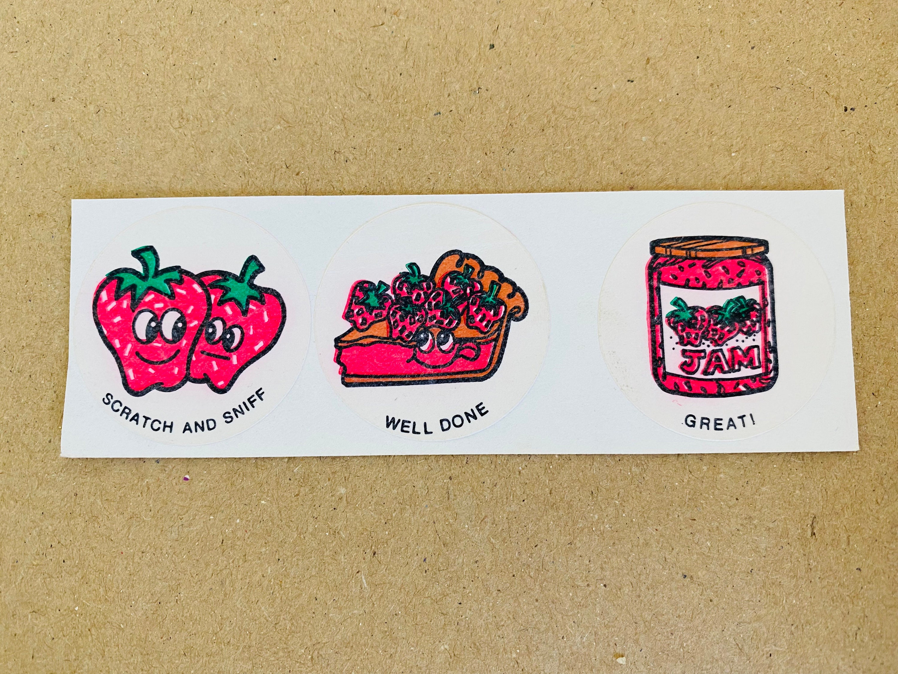 Stickers, Labels & Tags Paper Stickers Vintage CTP matte strawberry ...