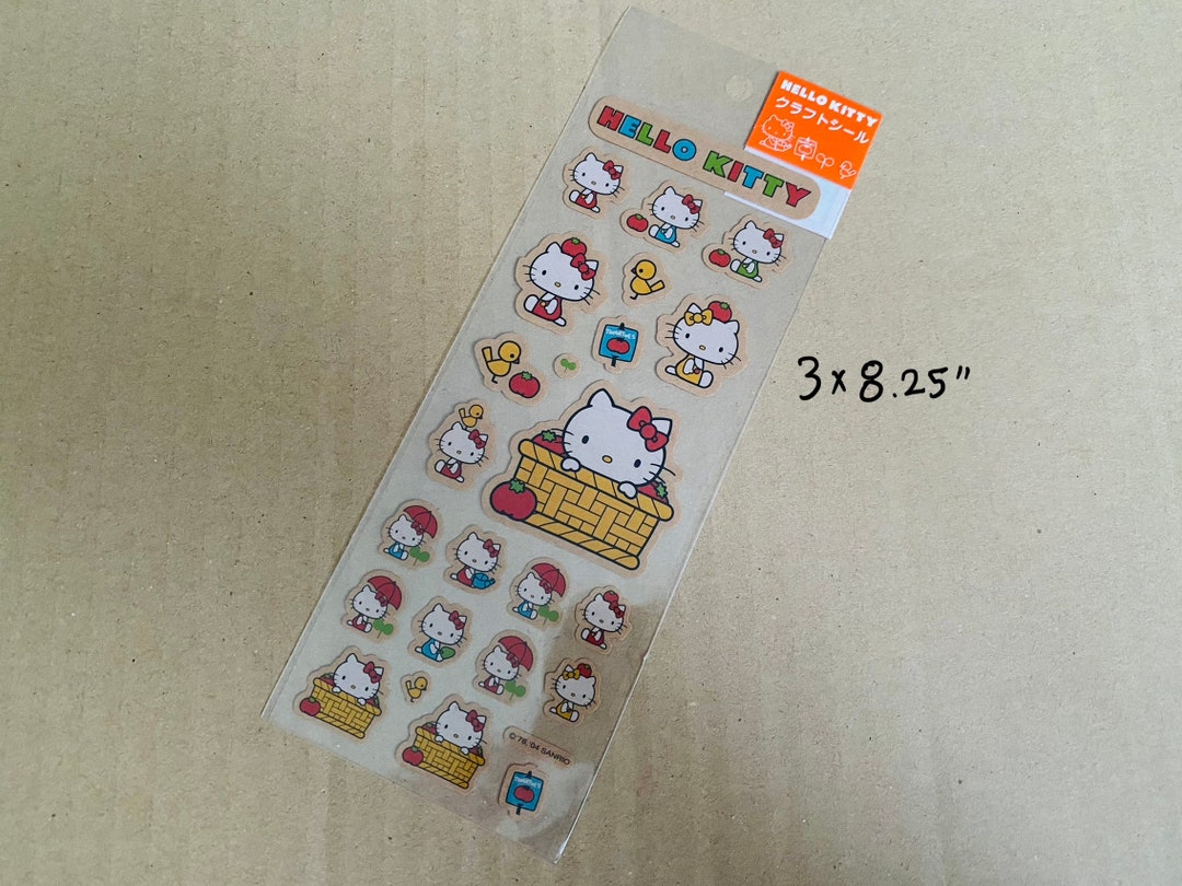Hello Kitty Apple Basket Paper Sticker Sheet: Kawaii Collectible - Etsy