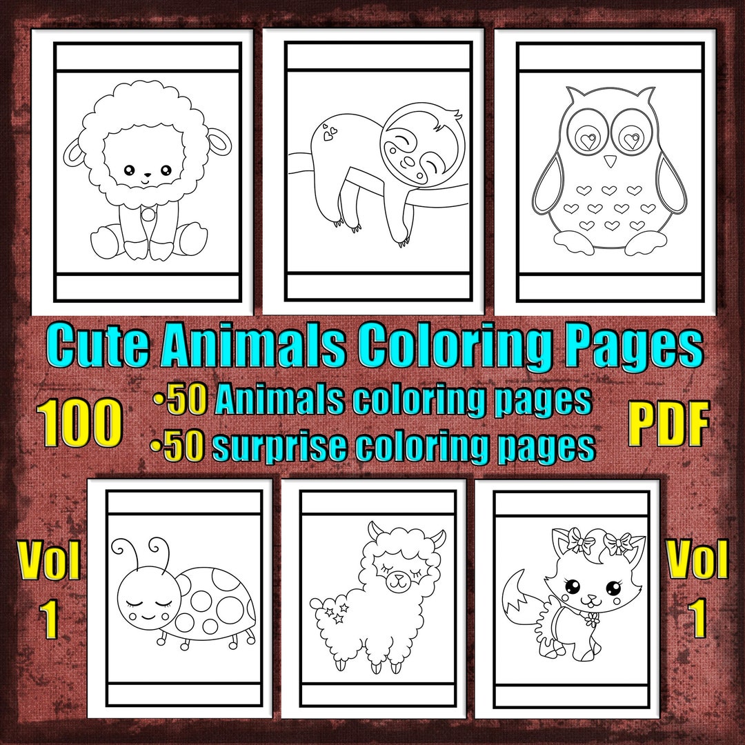 100 Easy Coloring Pages for Kids (vol. 1), Simple Coloring Pages, for ...
