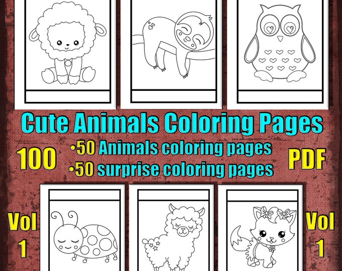 100 Easy Coloring Pages for Kids (vol. 1), Simple Coloring Pages, for ...