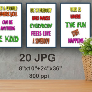 20 Quotes for Classroom, Digital Poster Prints. -INSTANT DOWNLOAD- 8x10 ...