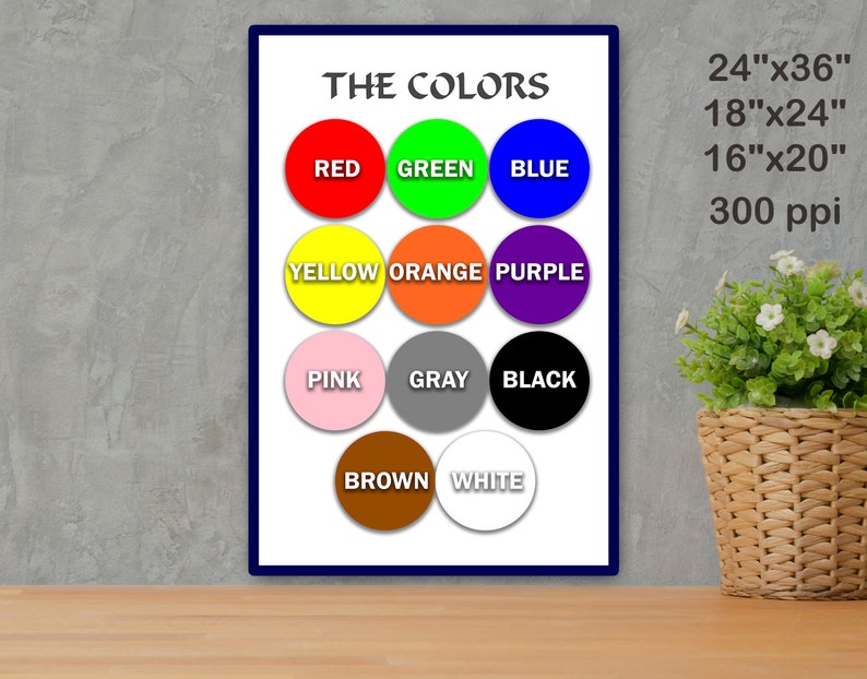 Education Learning Posters Pack : Alphabet, Numbers, Colors, Days ...
