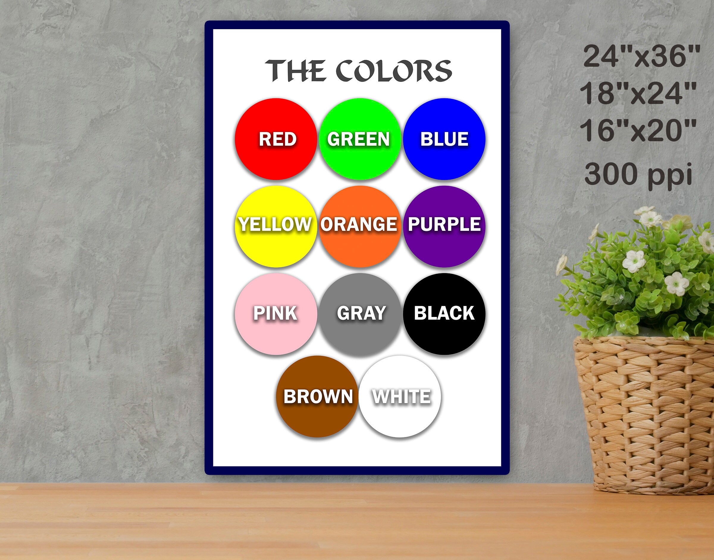 Education Learning Posters Pack : Alphabet, Numbers, Colors, Days ...