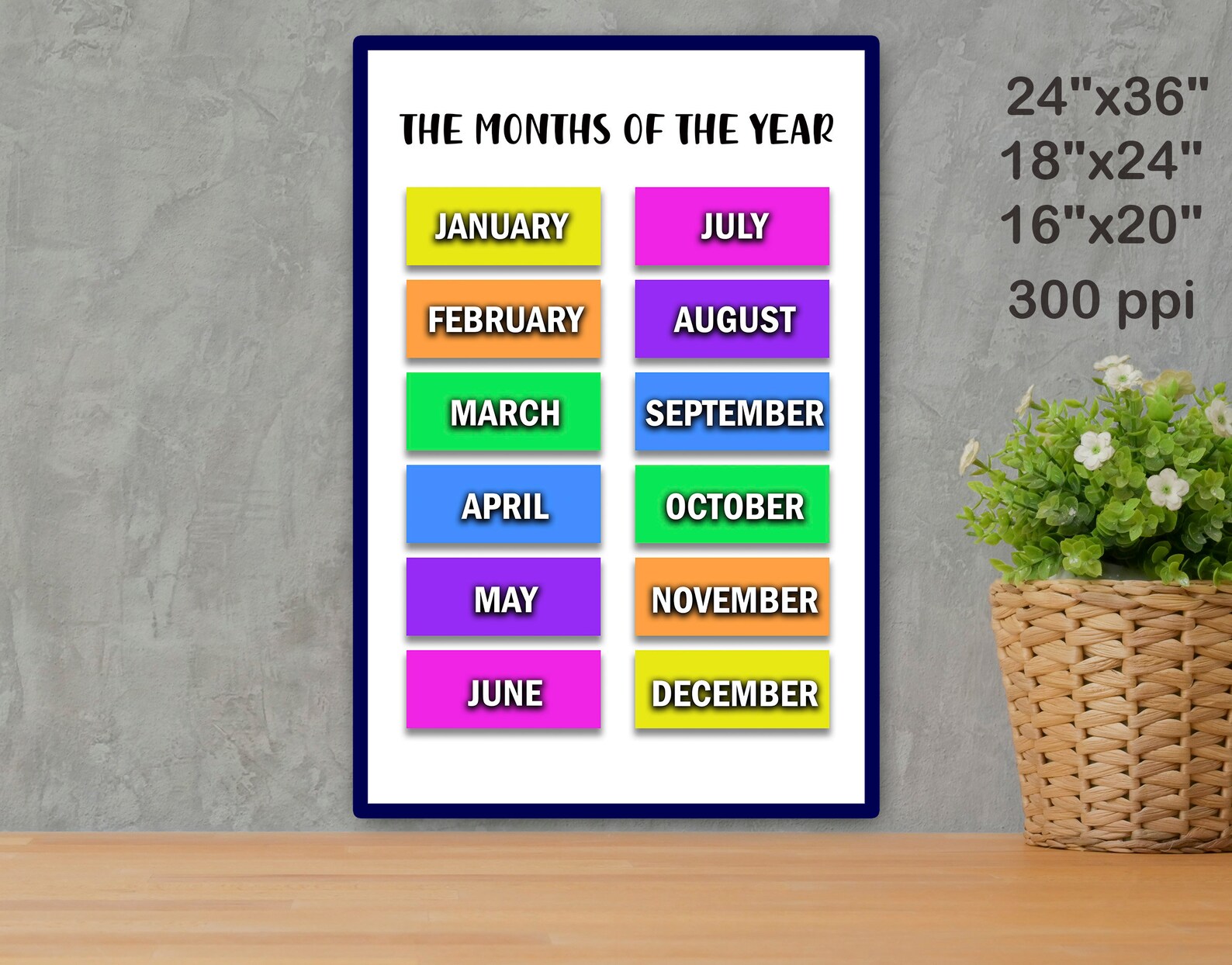 Education Learning Posters Pack : Alphabet, Numbers, Colors, Days ...