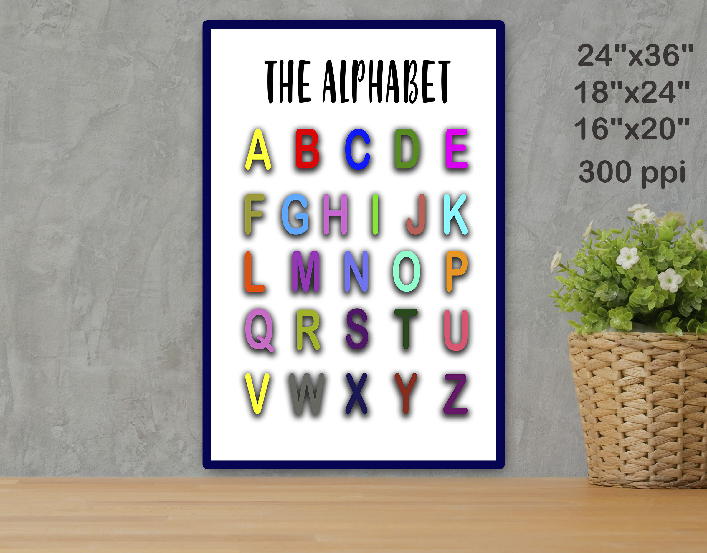 Education Learning Posters Pack : Alphabet, Numbers, Colors, Days ...