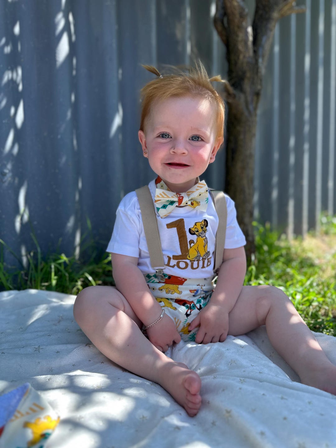Handmade Personalised Lion King Simba 1st Birthday Outfit Boys Outfit ...