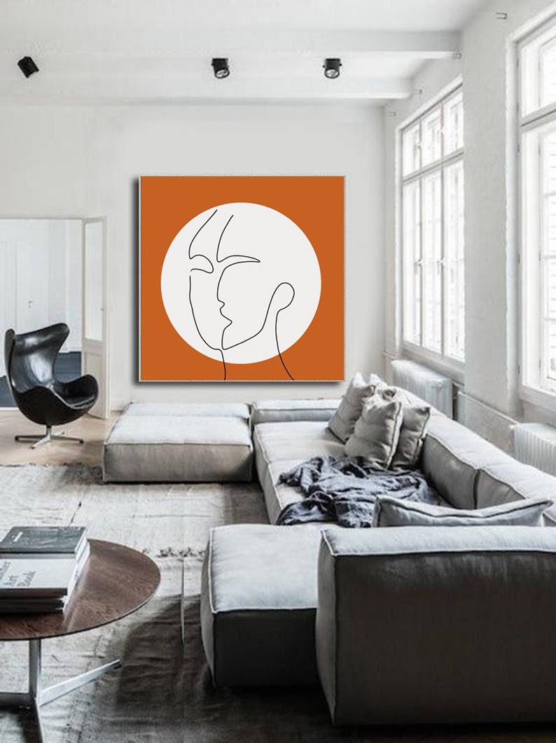 Minimalism One Line Drawing With Woman DIGITAL PRINT Modern - Etsy