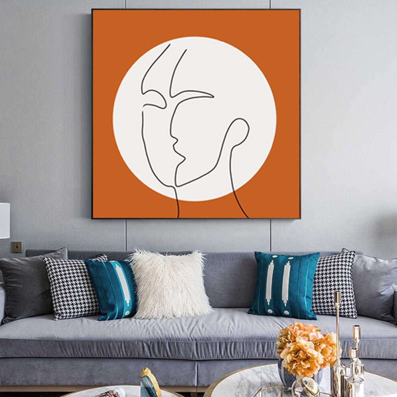 Minimalism One Line Drawing With Woman DIGITAL PRINT Modern - Etsy