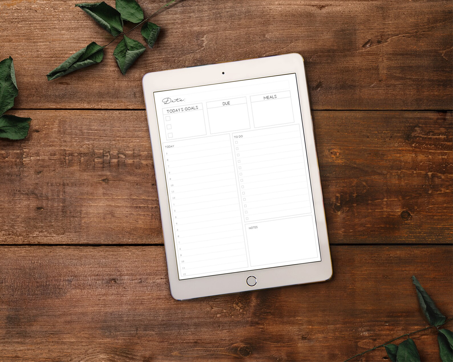 Daily/hourly Planner Template: DIGITAL Download for iPad or - Etsy