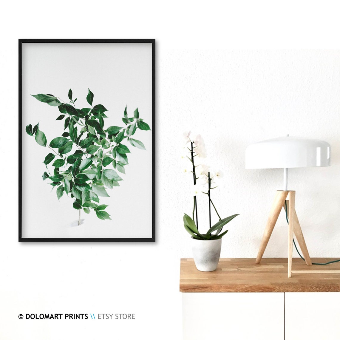 Green Botanical Art Print Minimal Greenery Art Printable - Etsy