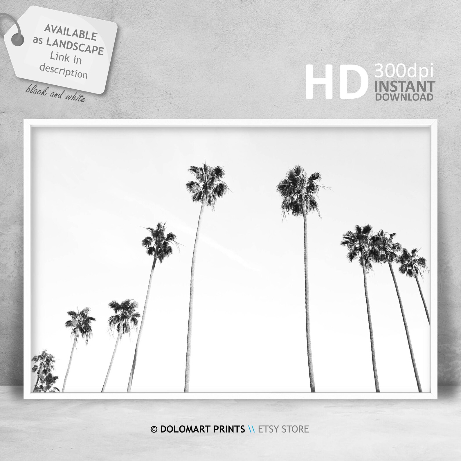 Set of 2 Palm Prints Tropical Printable Art Digital - Etsy