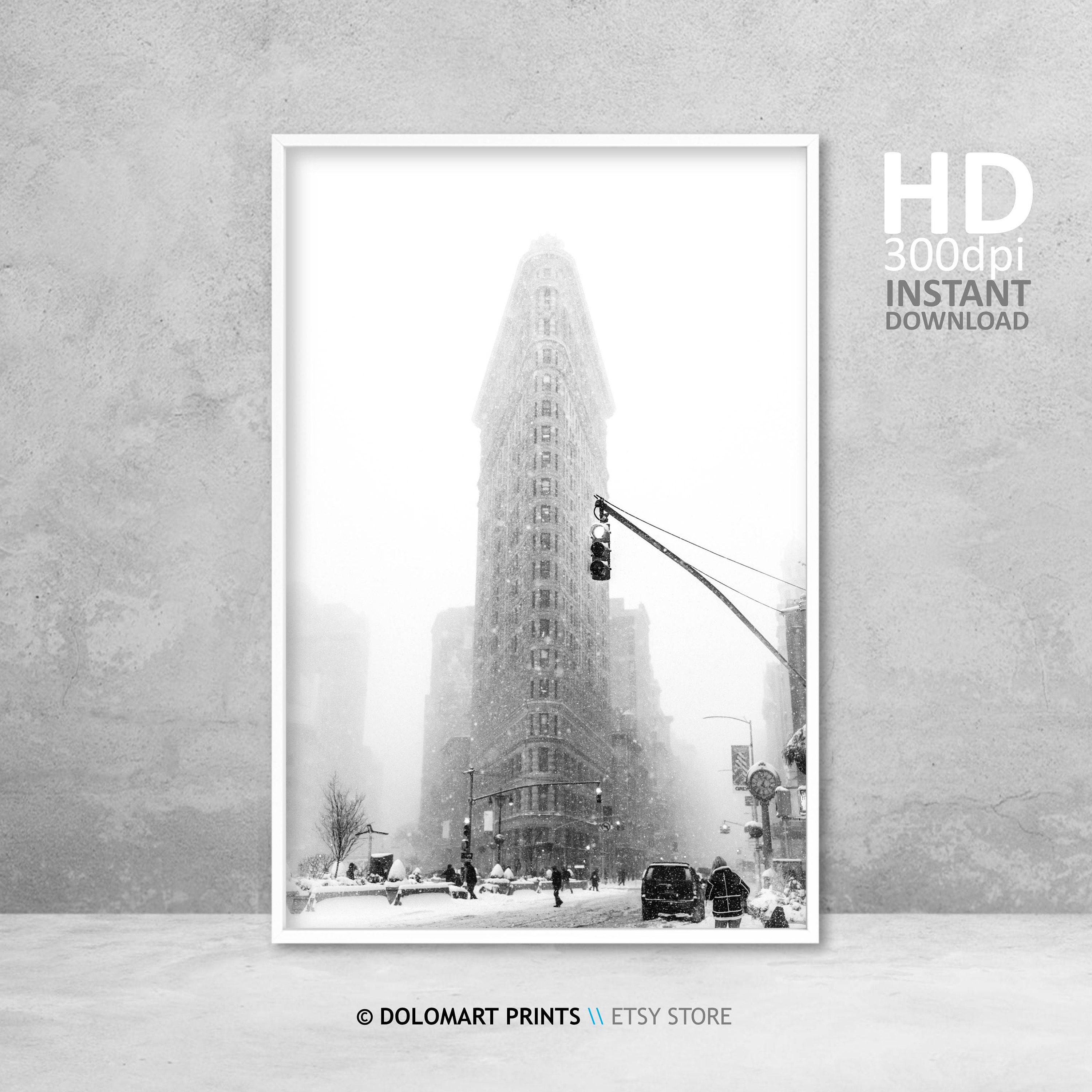 New York Print Flat Iron Building Print New York Wall Art | Etsy