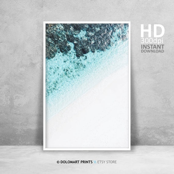 Printable Beach Print Poster Minimal Wall Decor Beach | Etsy