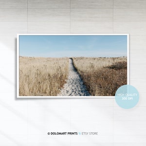 Dreamy Beach Digital Wallpaper Samsung Frame TV Art, Path on the Beach ...