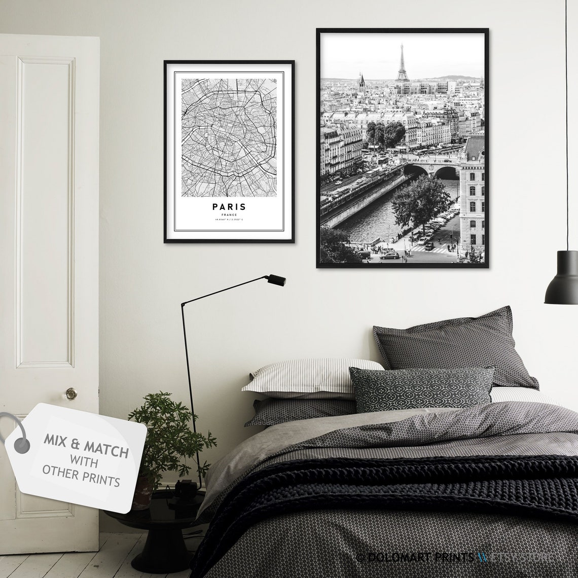 Paris France Printable Maps Map of Paris High Resolution - Etsy