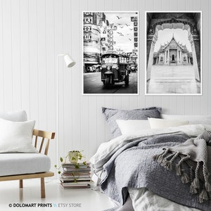 Bangkok Architecture Prints Gallery, Boho Asia Wall Art Decor, Buddhist ...