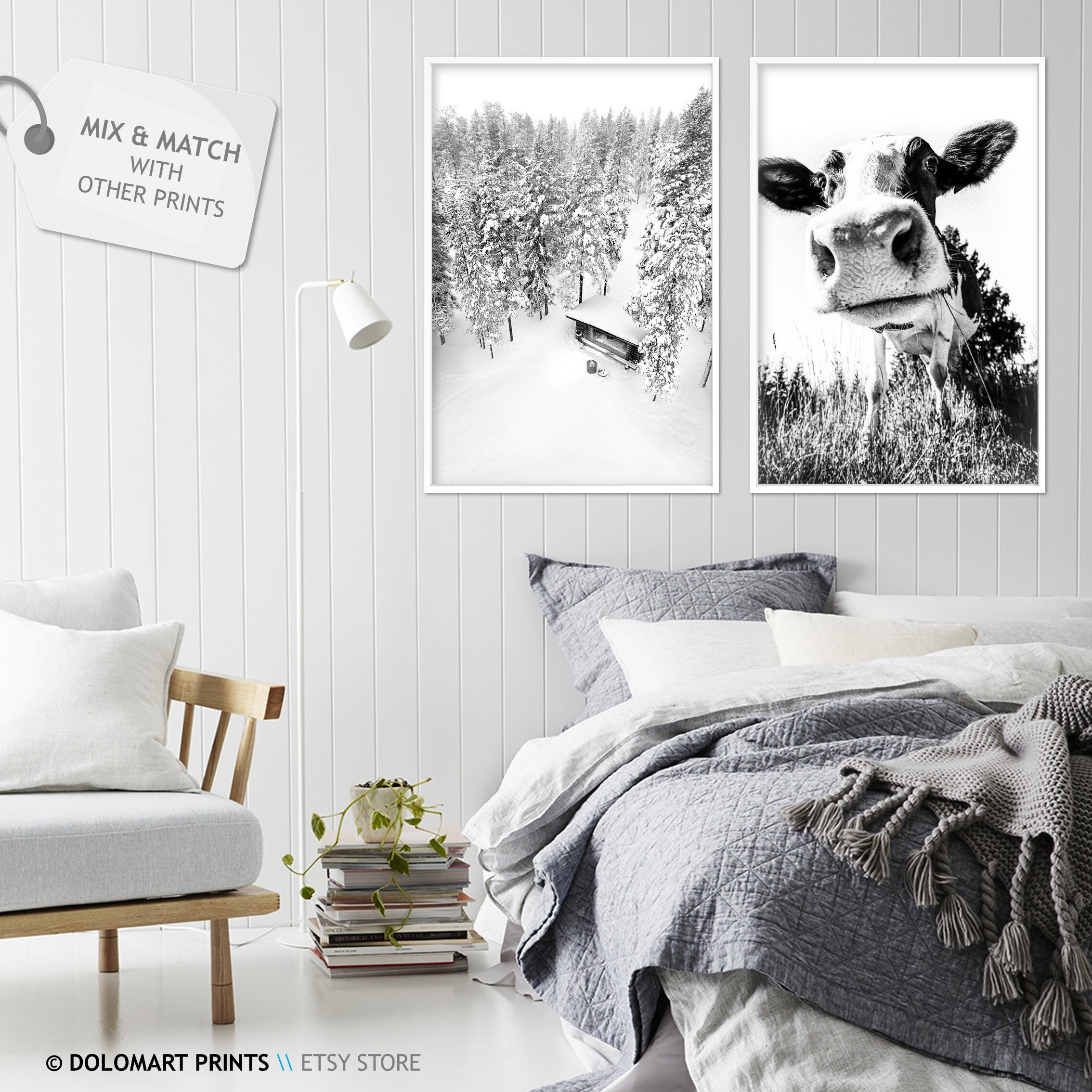 Modern Farmhouse Print Cow Print Cow Nursery Print Farm | Etsy