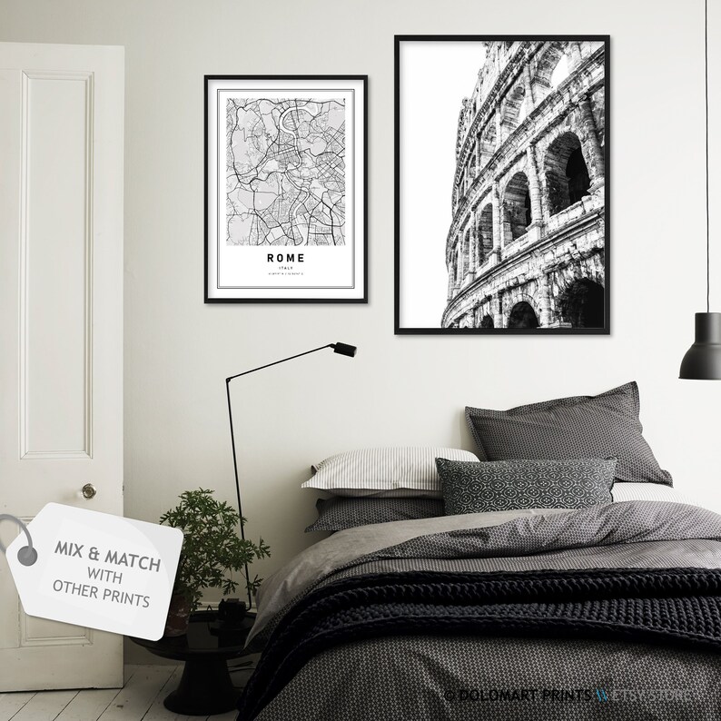 Rome Italy Printable Maps Map of Rome High Resolution - Etsy