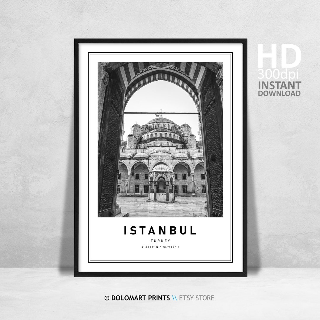 Istanbul Art Work Print, Turkey Poster Art Print, Turkey Istanbul ...