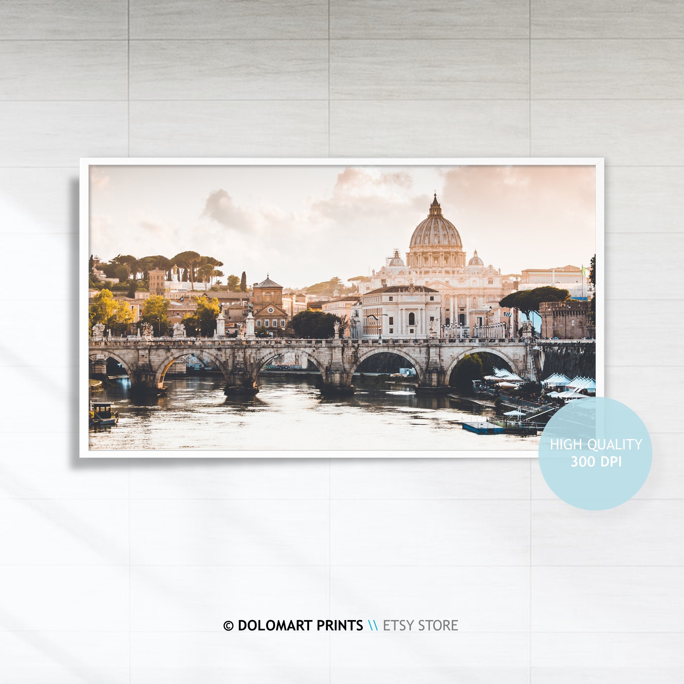 Rome Italy Frame TV Art, Vatican City View (digital Download) - Etsy