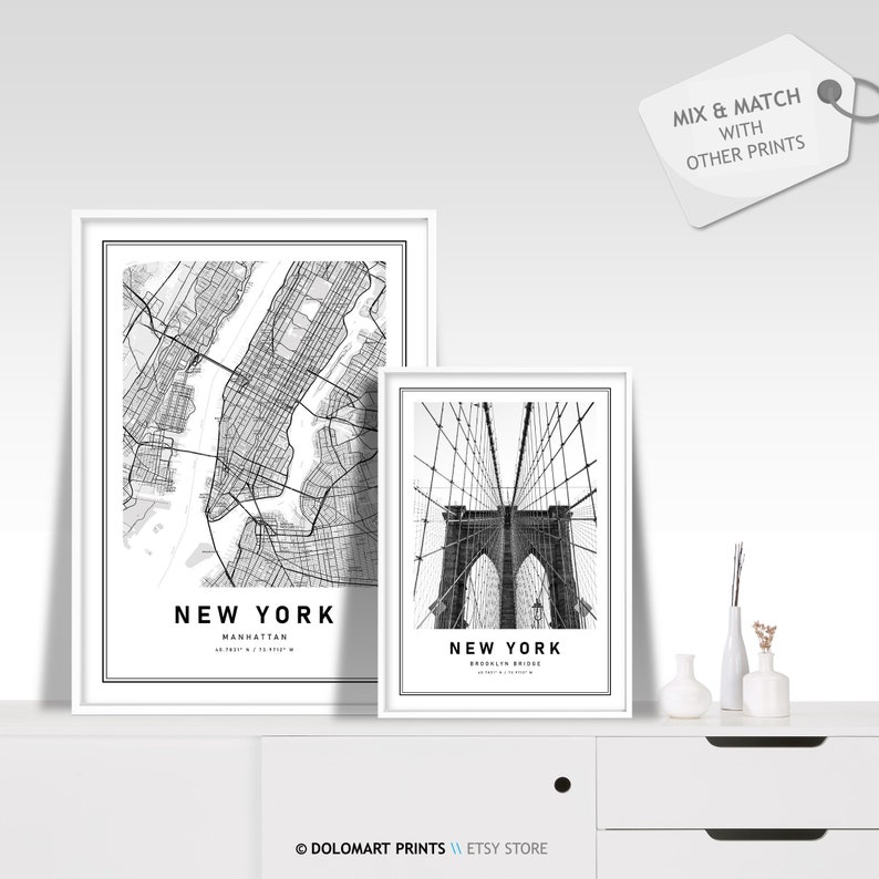 Brooklyn Bridge Print New York Wall Art Modern Architecture - Etsy