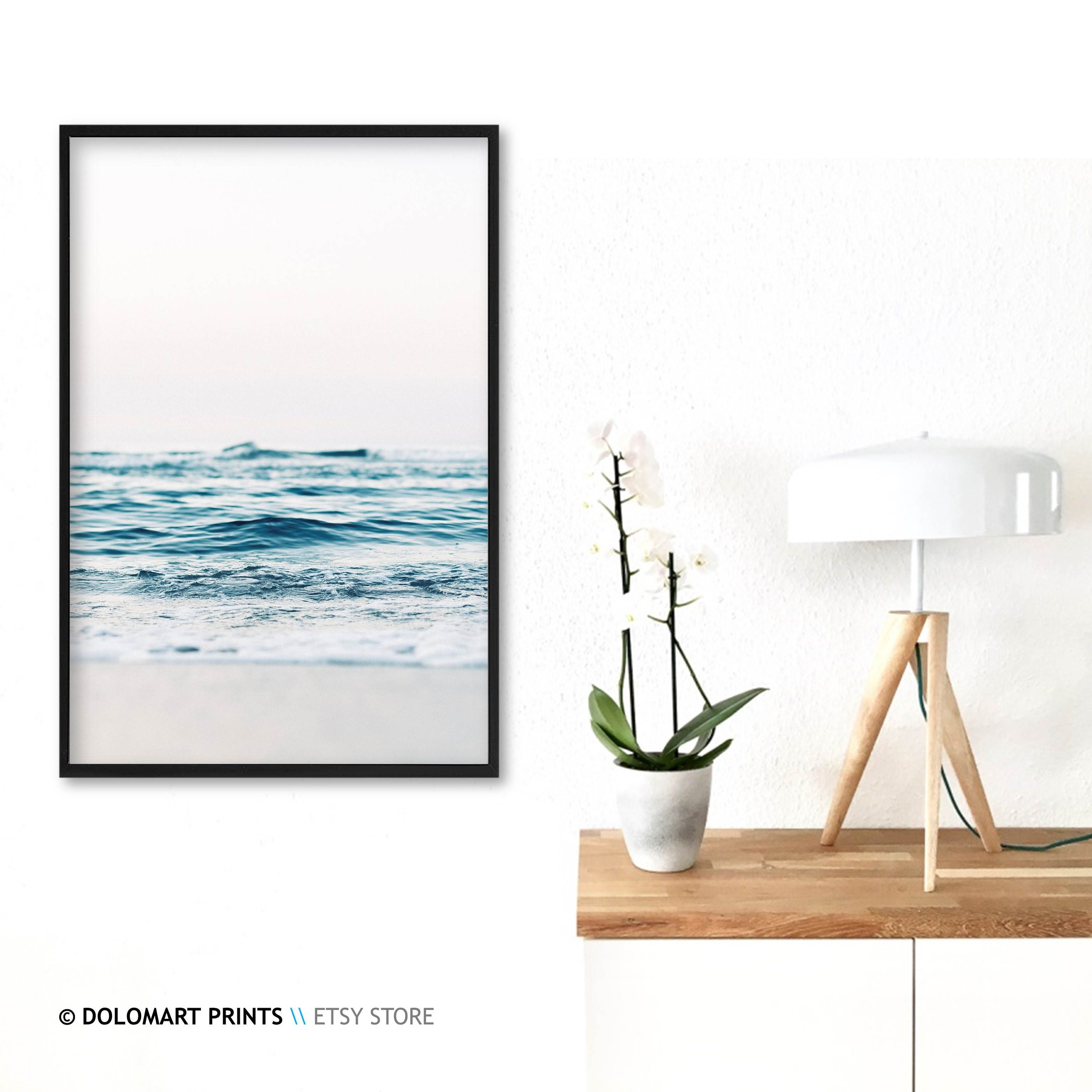 Ocean Art Print, Digital Download, Coastal Beach Decor, Large Printable ...