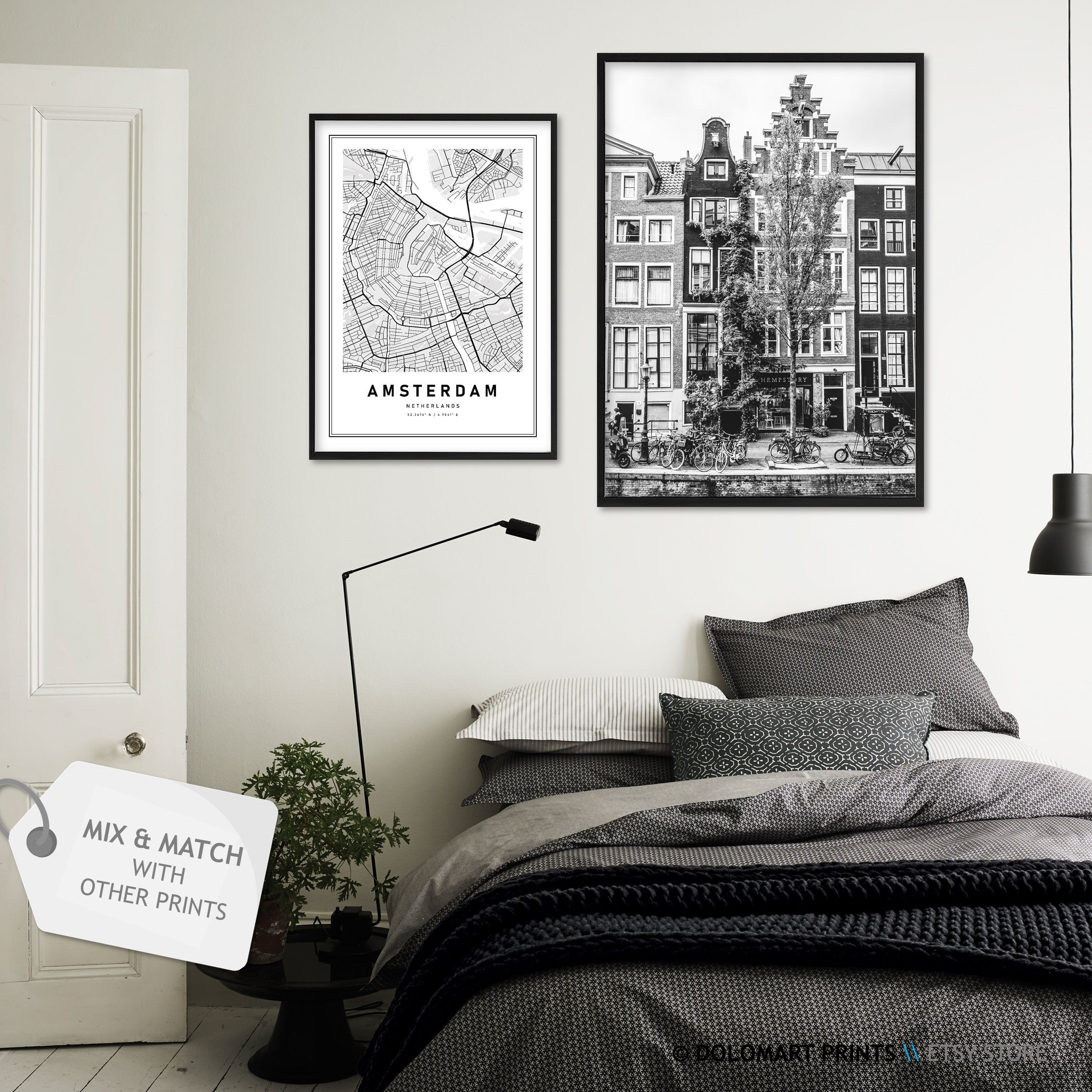 Amsterdam Printable Maps Map of Amsterdam High Resolution | Etsy