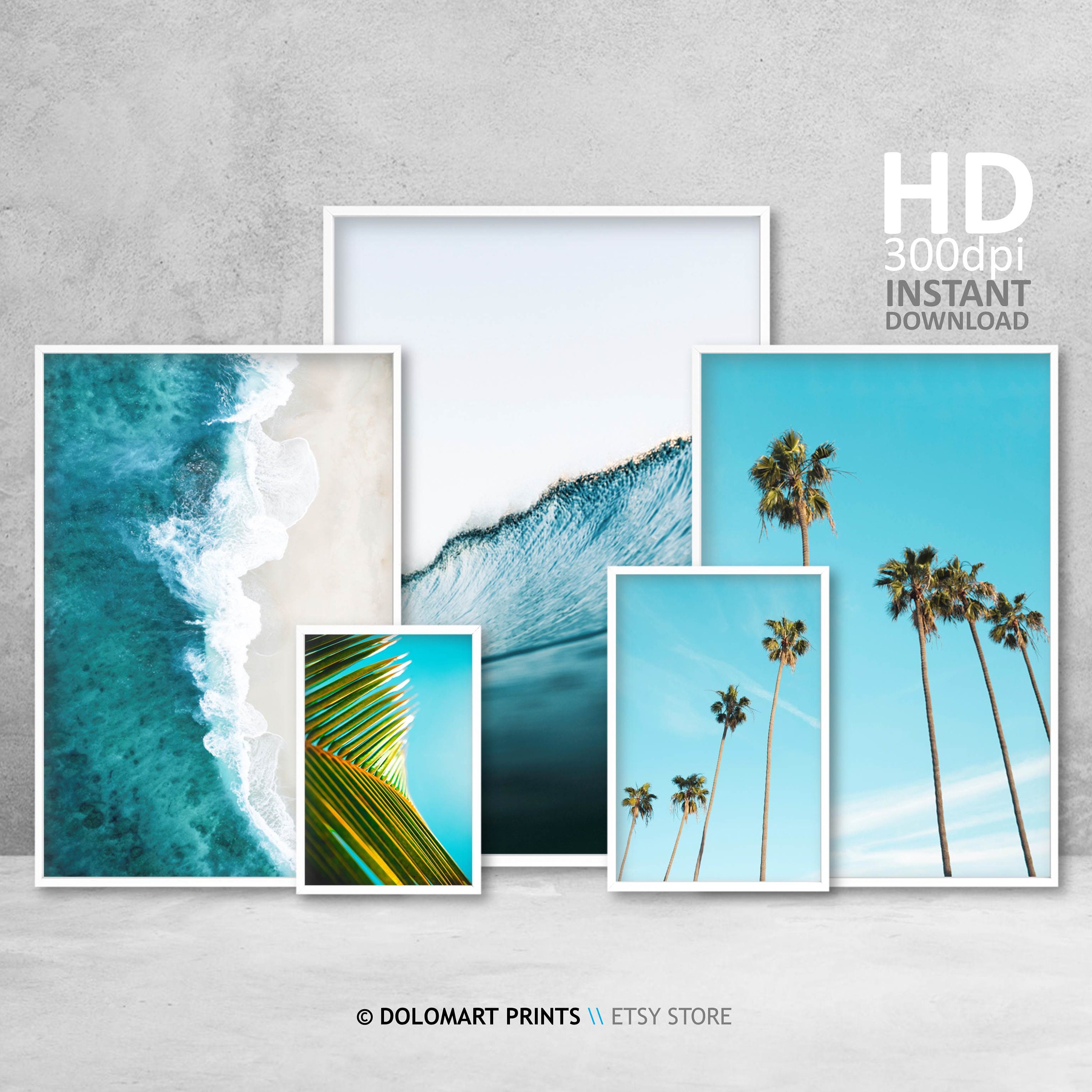 Ocean Printables Poster Set Tropical Teal Poster Set Gallery | Etsy