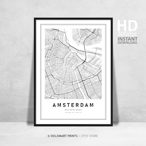 Amsterdam Printable Maps, Map of Amsterdam, High Resolution Printable ...