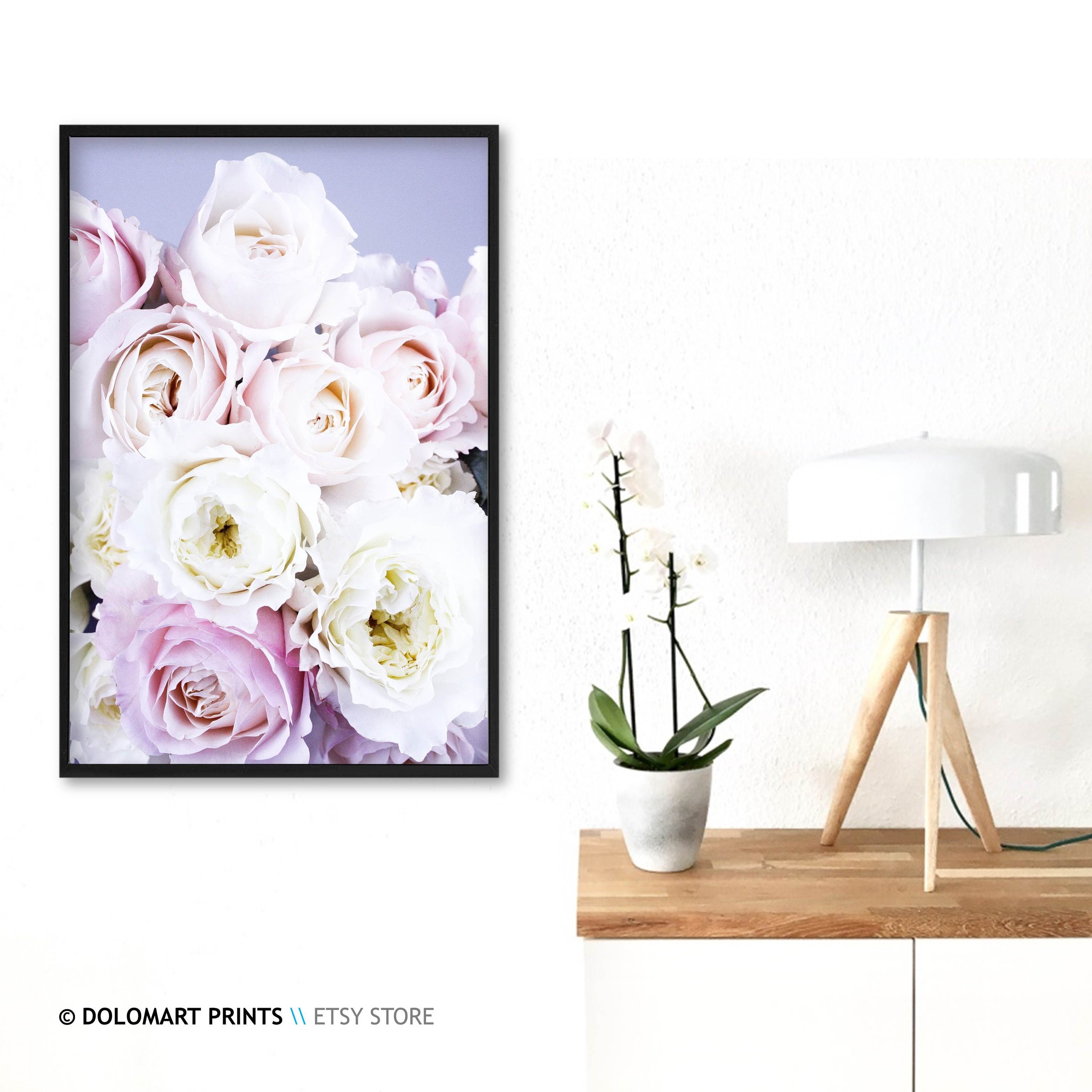 Pink Rose Peony Print Floral Printable Art Modern Flower - Etsy