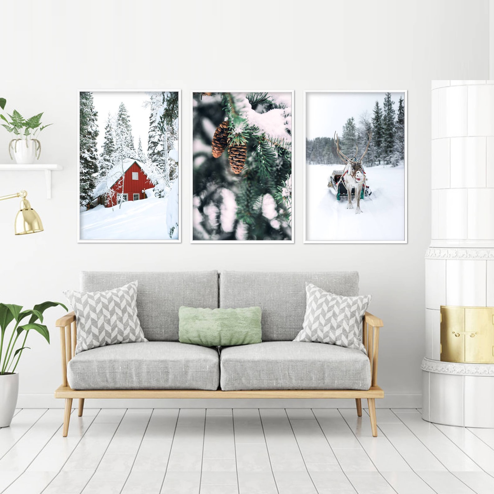 Winter Wonderland Decor Set of 3 Prints Moose Print Decor | Etsy