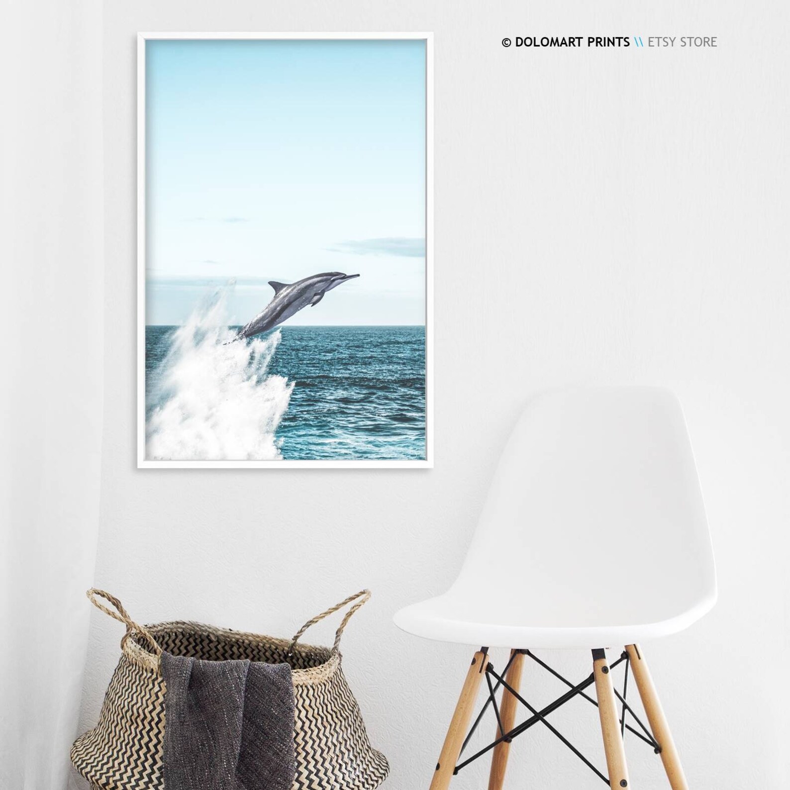 Dolphin Printable Wall Art Dolphin Print Beach House Poster | Etsy