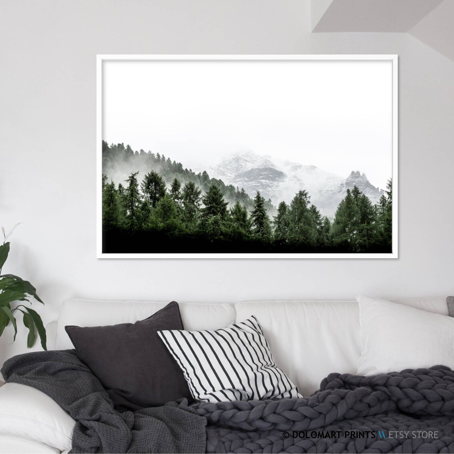 Large Wall Art Forest Print Mountain Prints Green Forest - Etsy