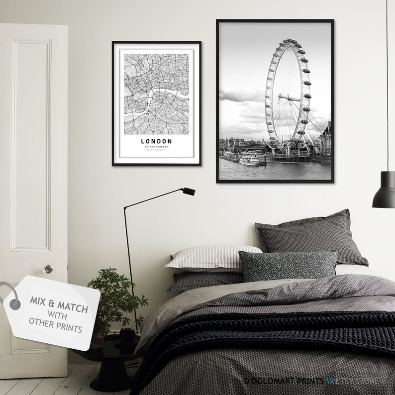 London UK Printable Maps Map of London High Resolution - Etsy