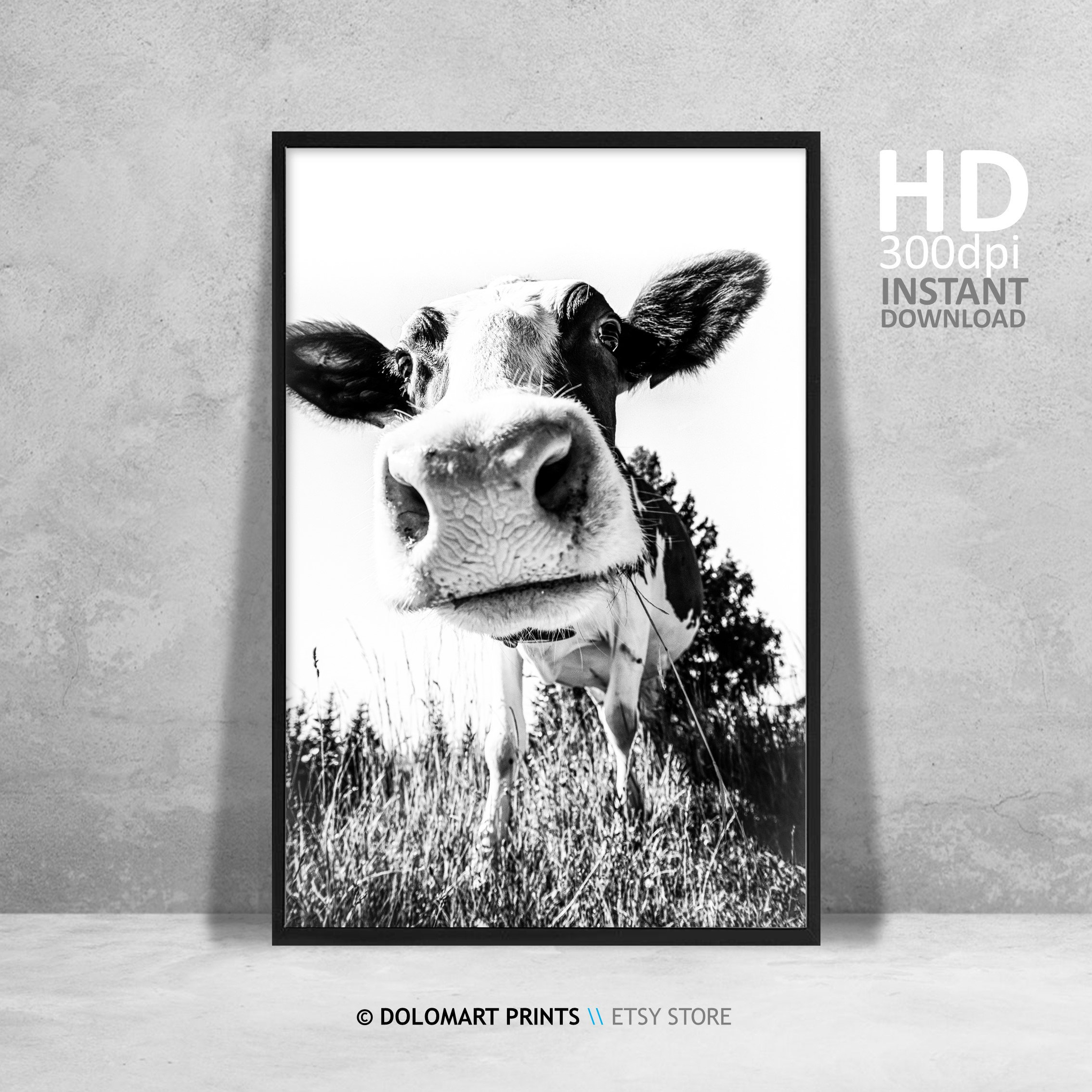 Modern Farmhouse Print Cow Print Cow Nursery Print Farm | Etsy