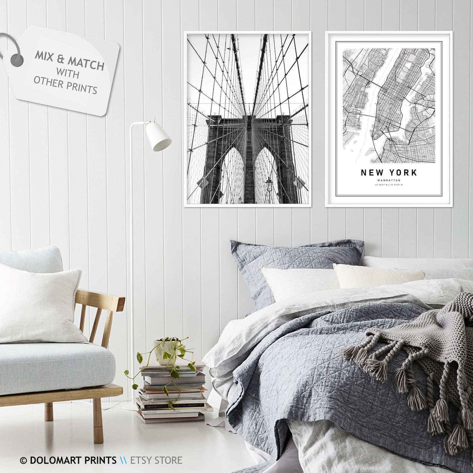 New York Map Print Printable Wall Art NYC Map Manhattan Map - Etsy