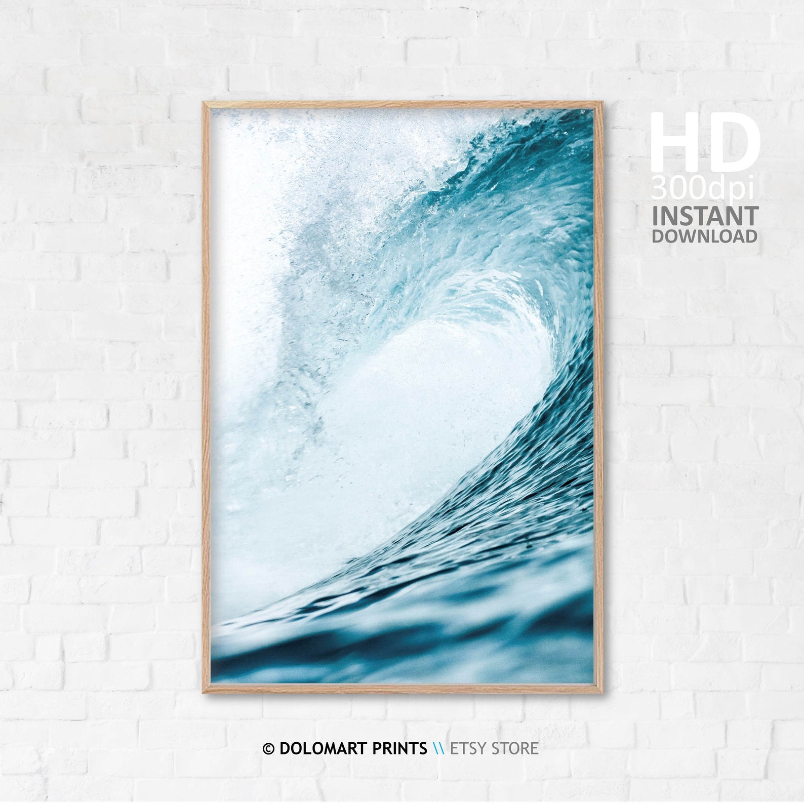Ocean Wave Print Large Ocean Wave Art Coastal Printable - Etsy