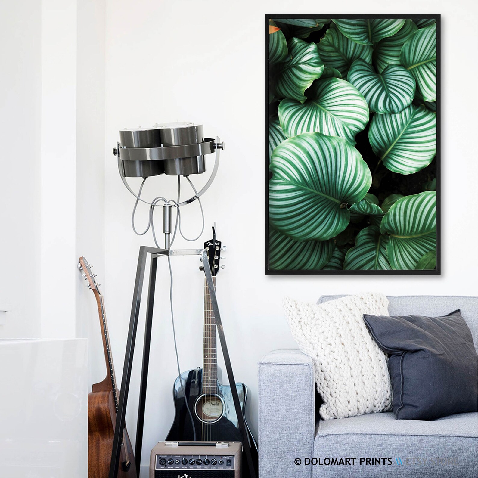 Set of 3 Prints Greenery Wall Art Bundle Tropical Botanic - Etsy