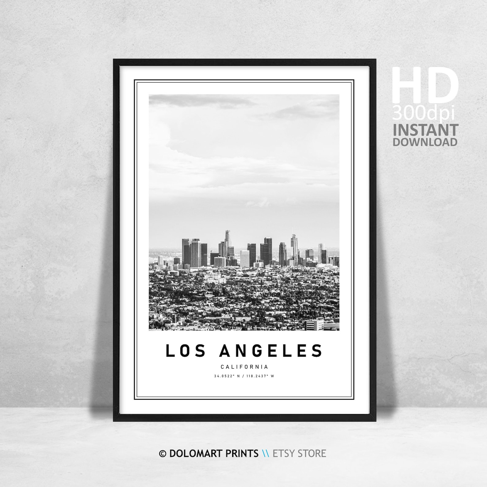 Los Angeles Print LA Poster Printable Wall Art Decor | Etsy