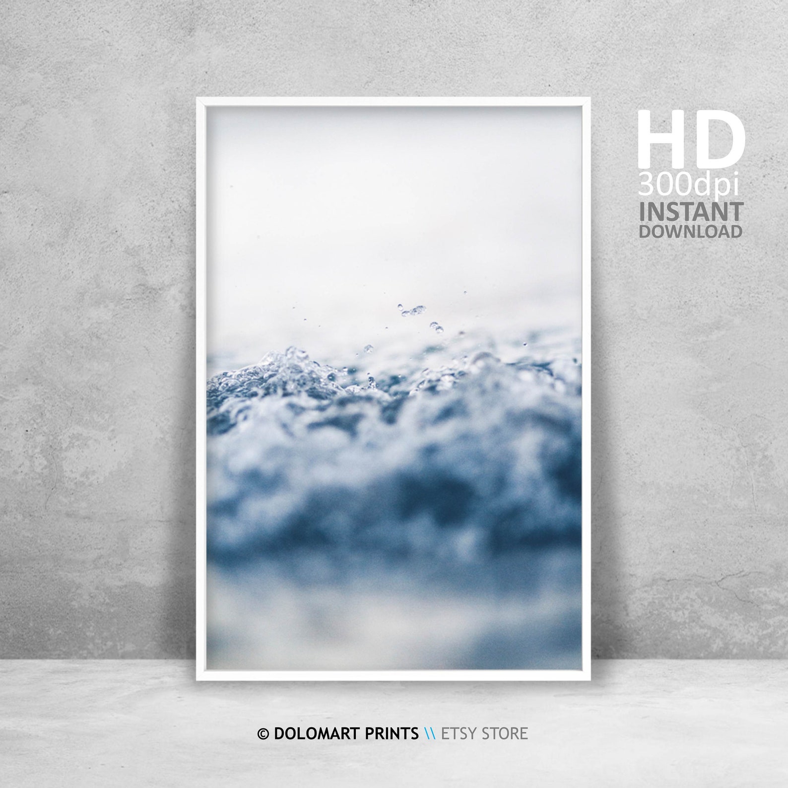 Abstract Ocean Water Print, Coastal Blue Wall Art (digital Download) - Etsy