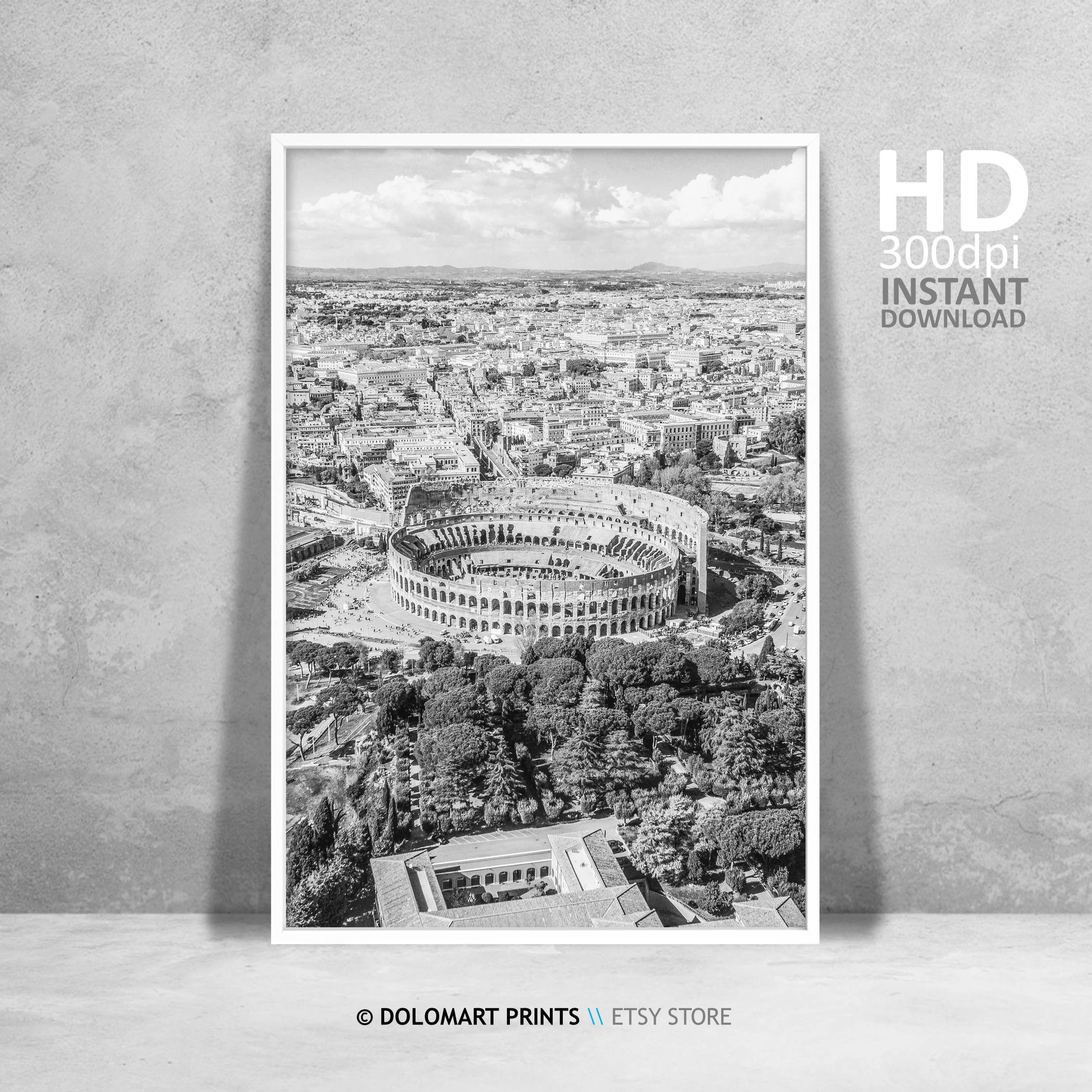 Rome Colosseum Print Italy Art Print Rome Italy Travel | Etsy