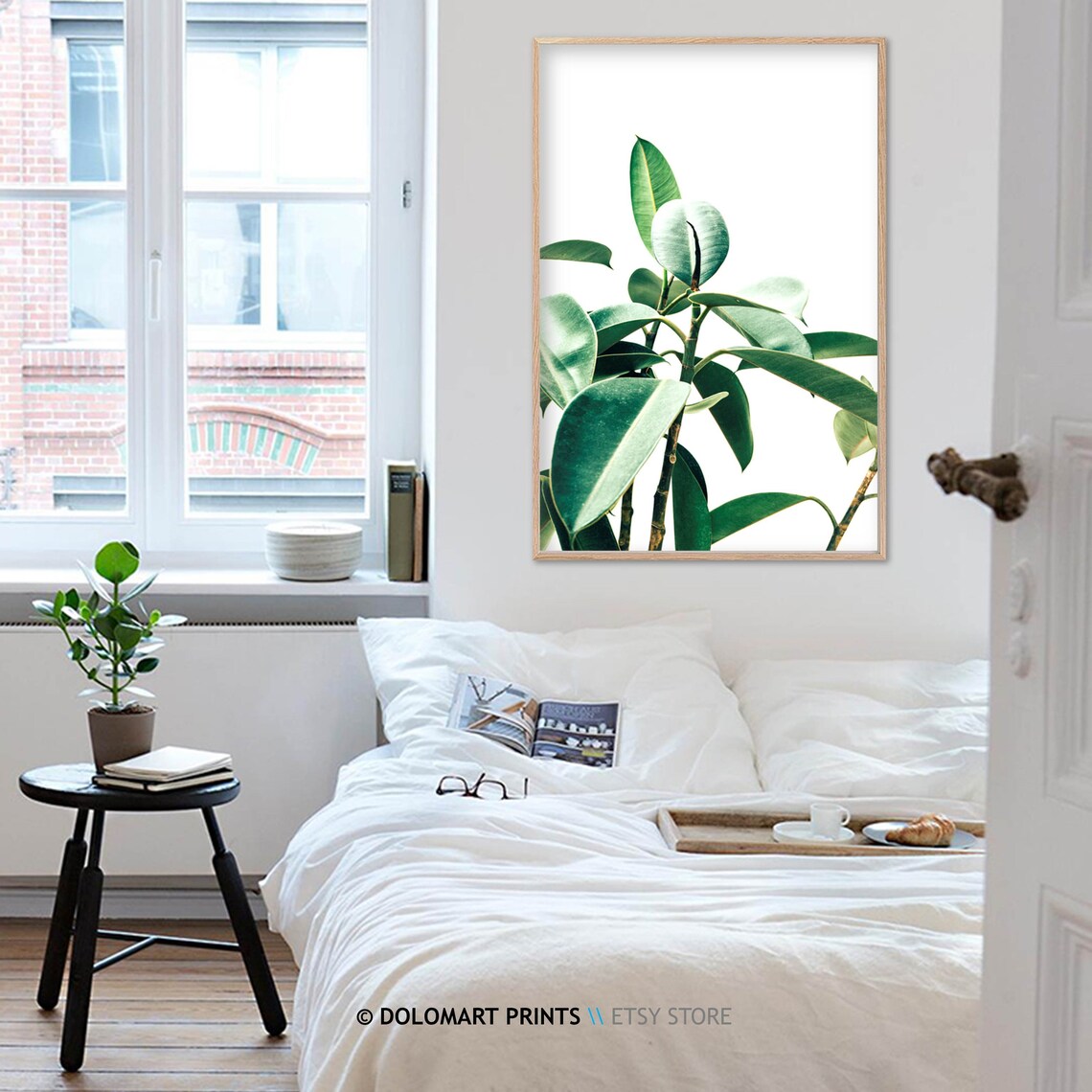 Set of 3 Prints Greenery Wall Art Bundle Tropical Botanic - Etsy