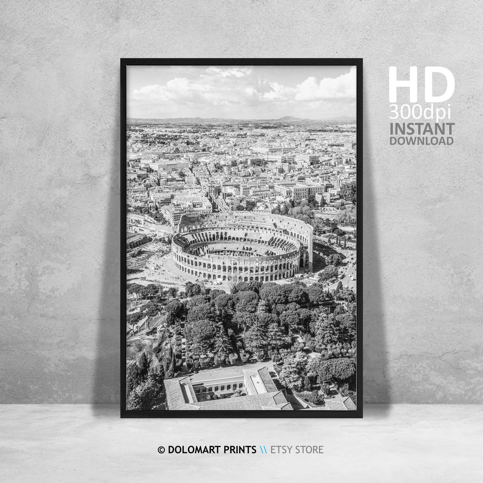 Rome Colosseum Print Italy Art Print Rome Italy Travel | Etsy