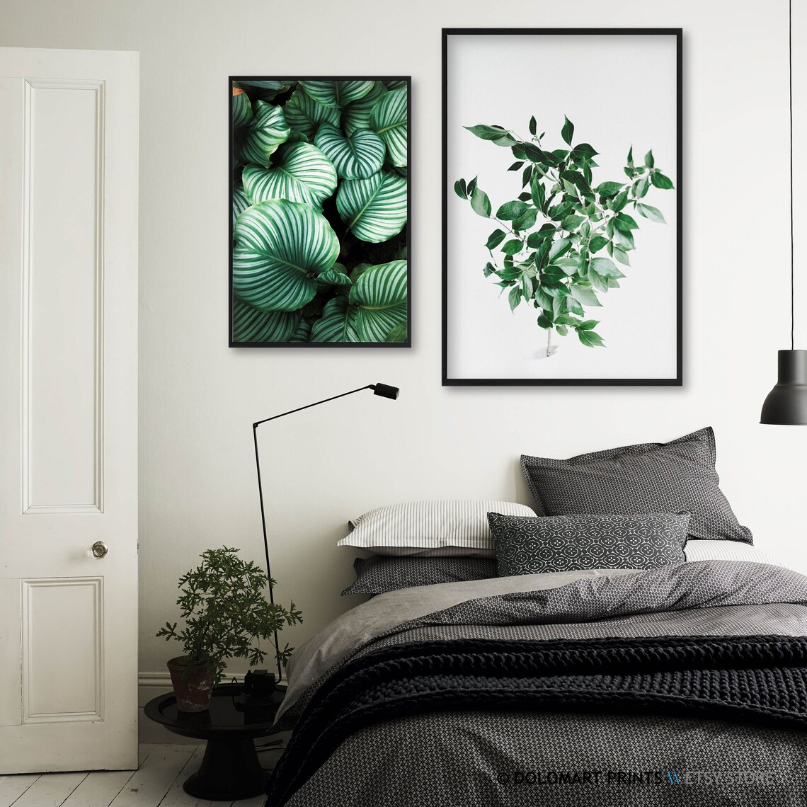 Set of 3 Prints Greenery Wall Art Bundle Tropical Botanic - Etsy